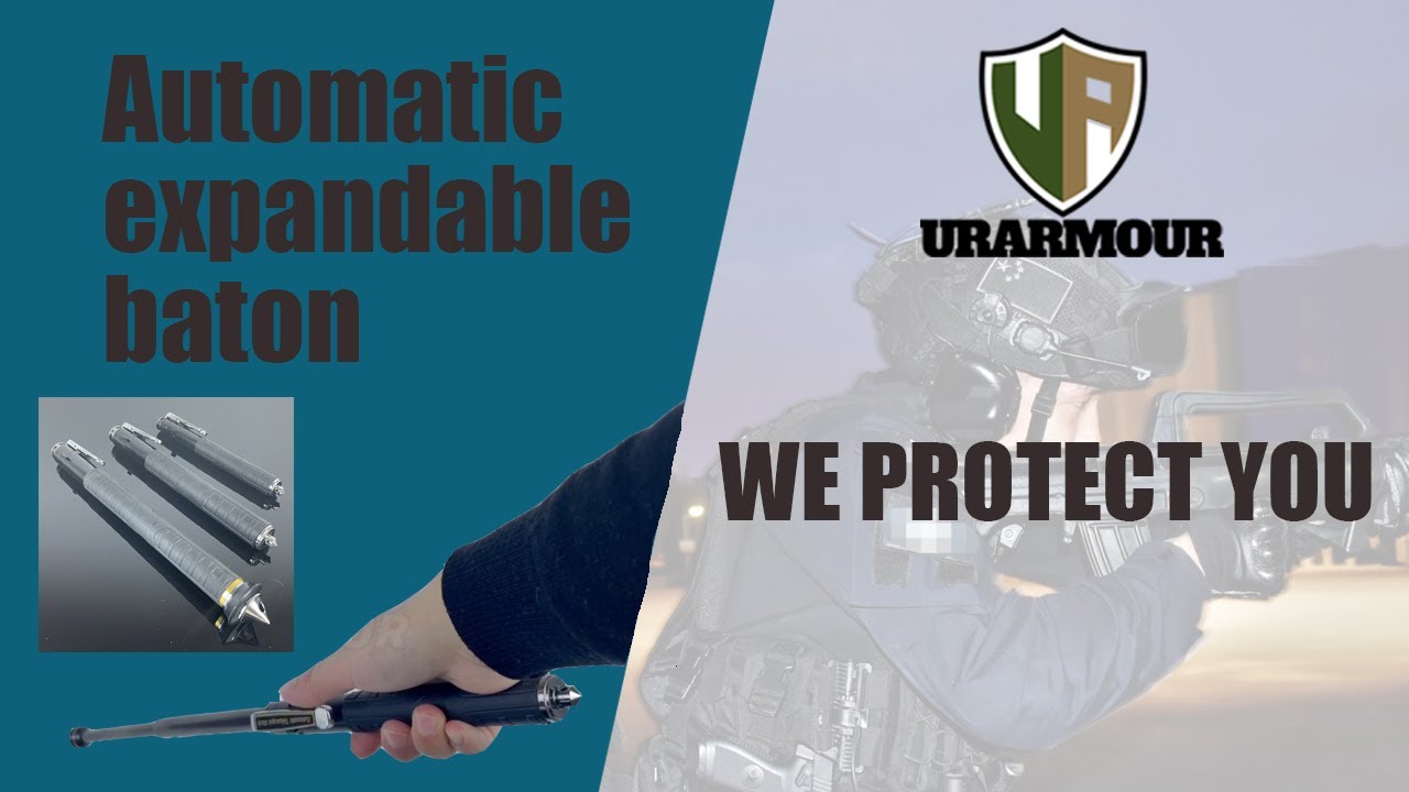 Automatic police extendable baton for self defense - YouTube