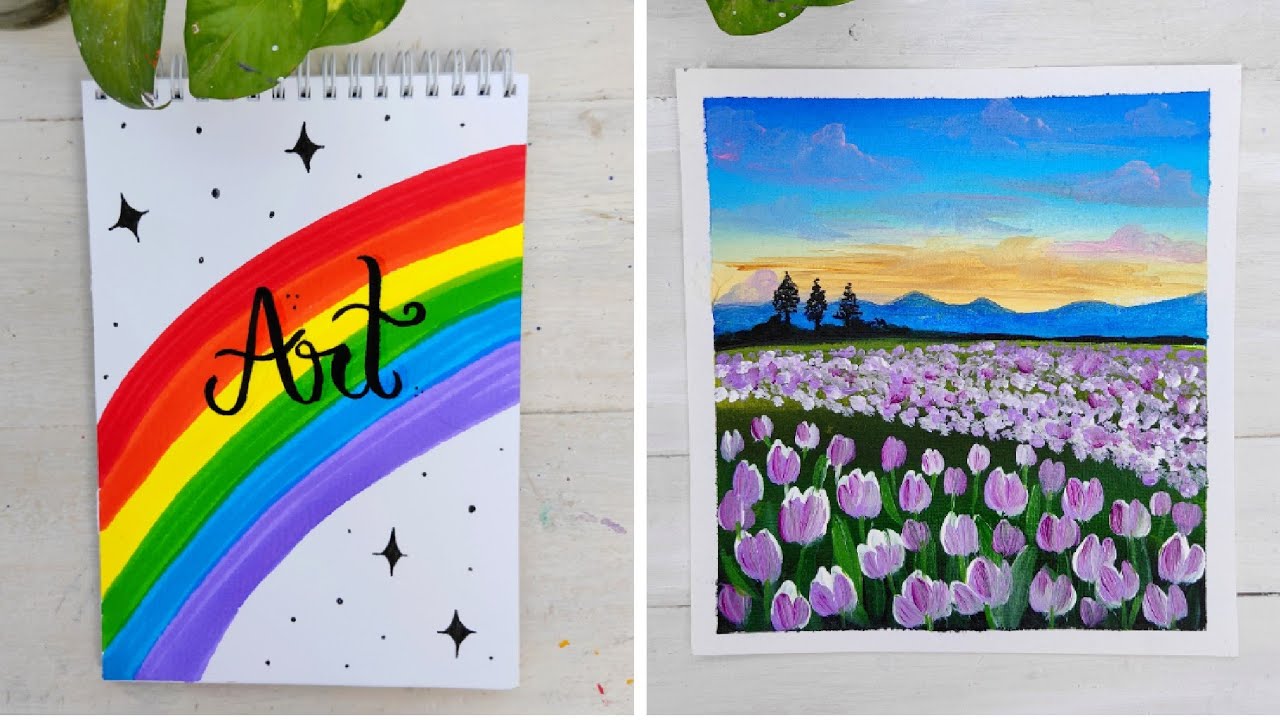 22 Satisfying easy art tips &hacks//Creative art ideas - YouTube