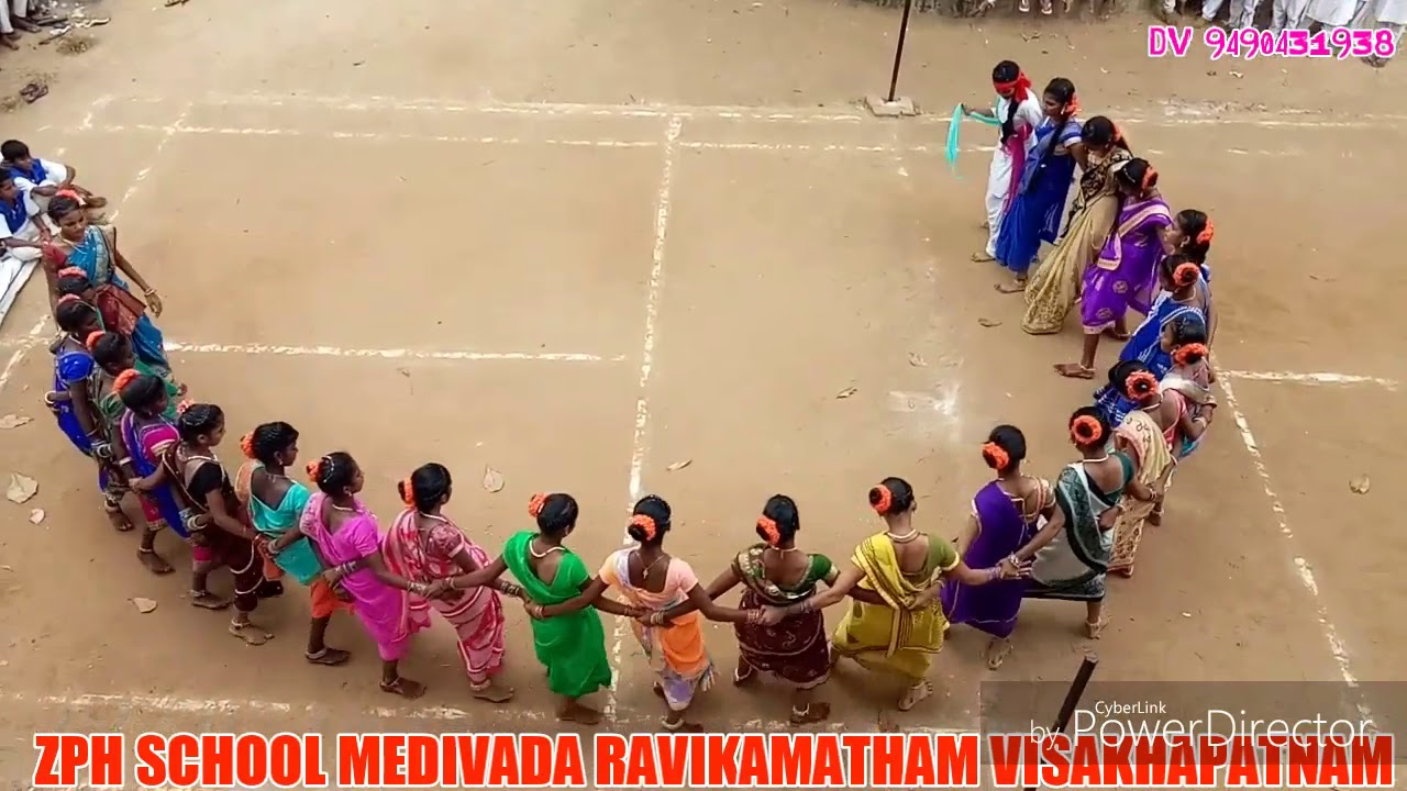 Dhimsa dance original movements with Lovely girls ZPH SCHOOL MEDIVADA ...