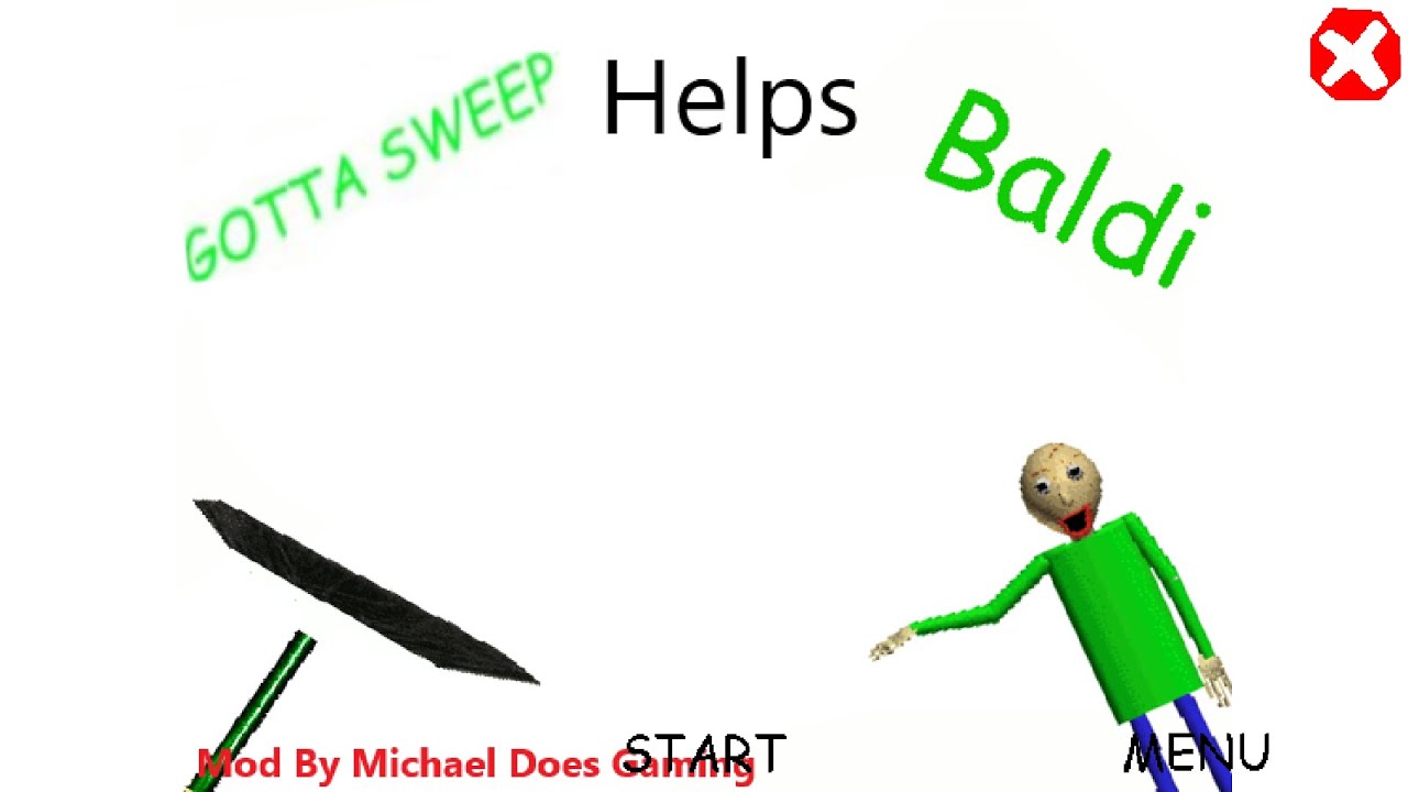 Gotta Sweep Helps Baldi l Baldis Basics Mod - YouTube