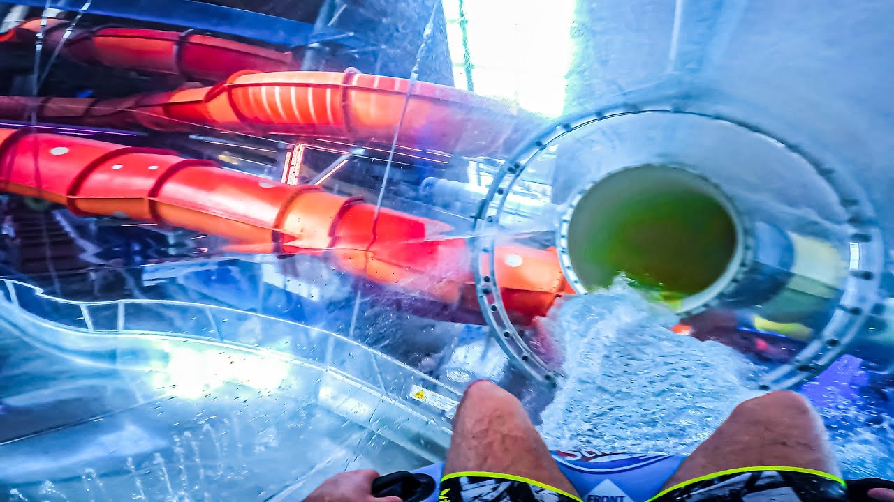 Transparent Galaxy Flash Water Slide at Galaxy Schwarzwald - YouTube
