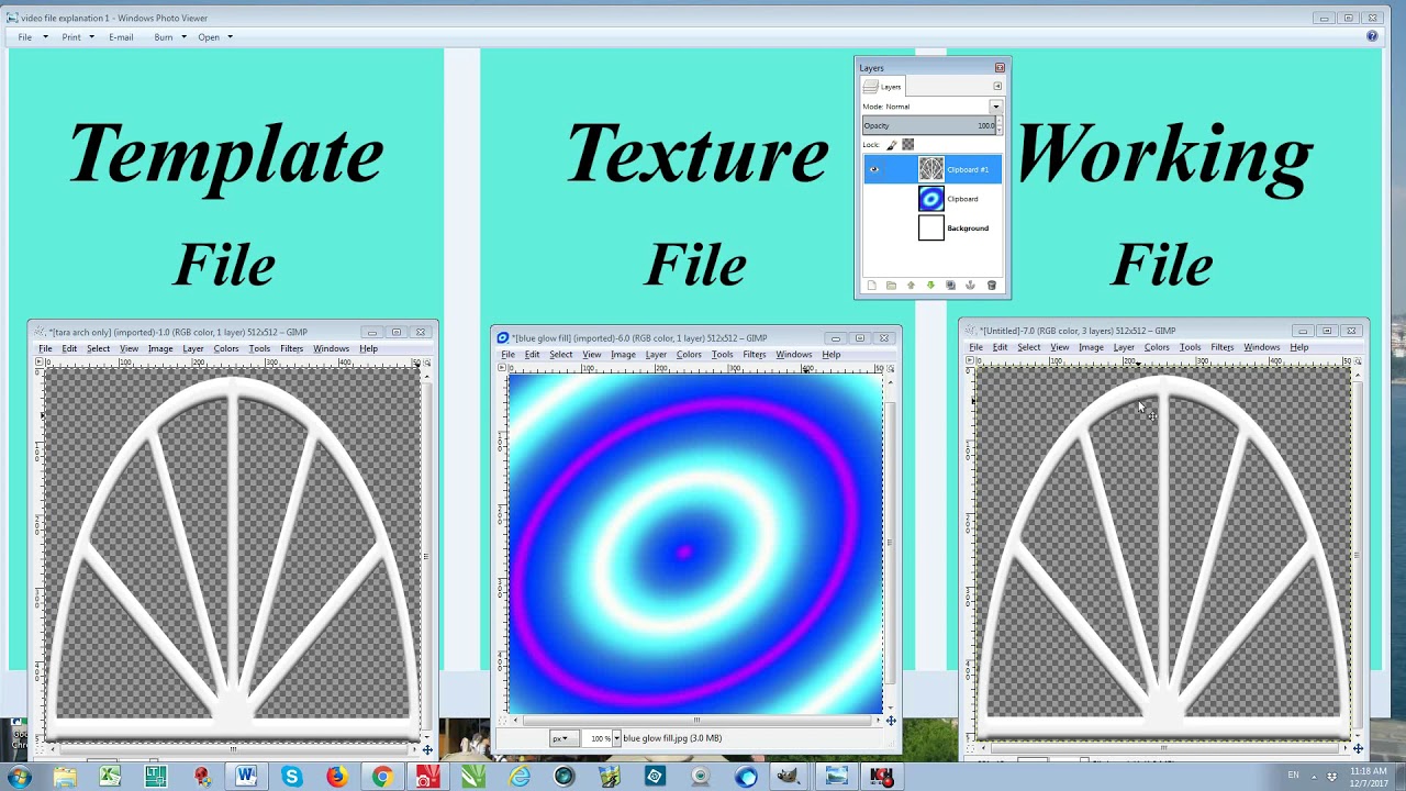 Applying texture to a template - YouTube