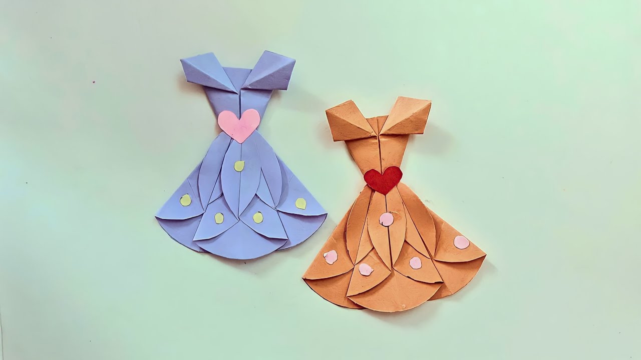 How to make paper clothes | paper craft ideas | diy paper craft ...