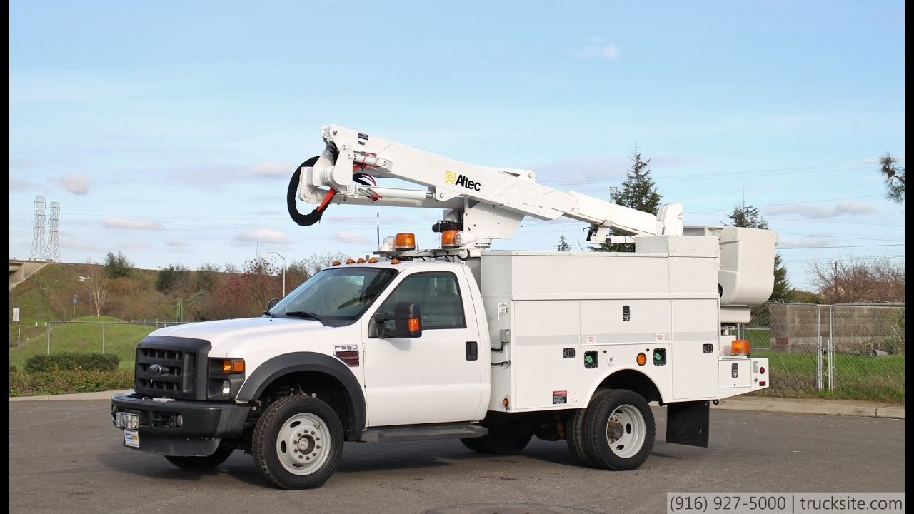 2009 Ford F550 4x4 Altec AT-37G 42' Articulated Bucket Truck - YouTube