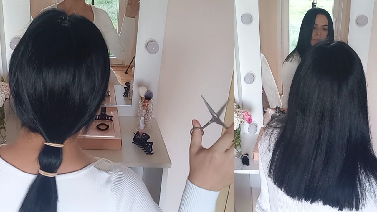 Diy Straight Haircut Youtube