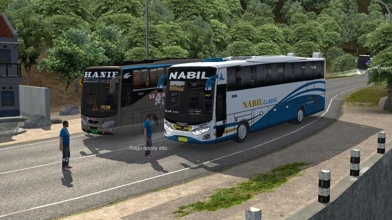 HANIF vs NABIL RECH FOR BUS SIMULATOR INDONESIA || BD BUS SKIN || HANIF ...