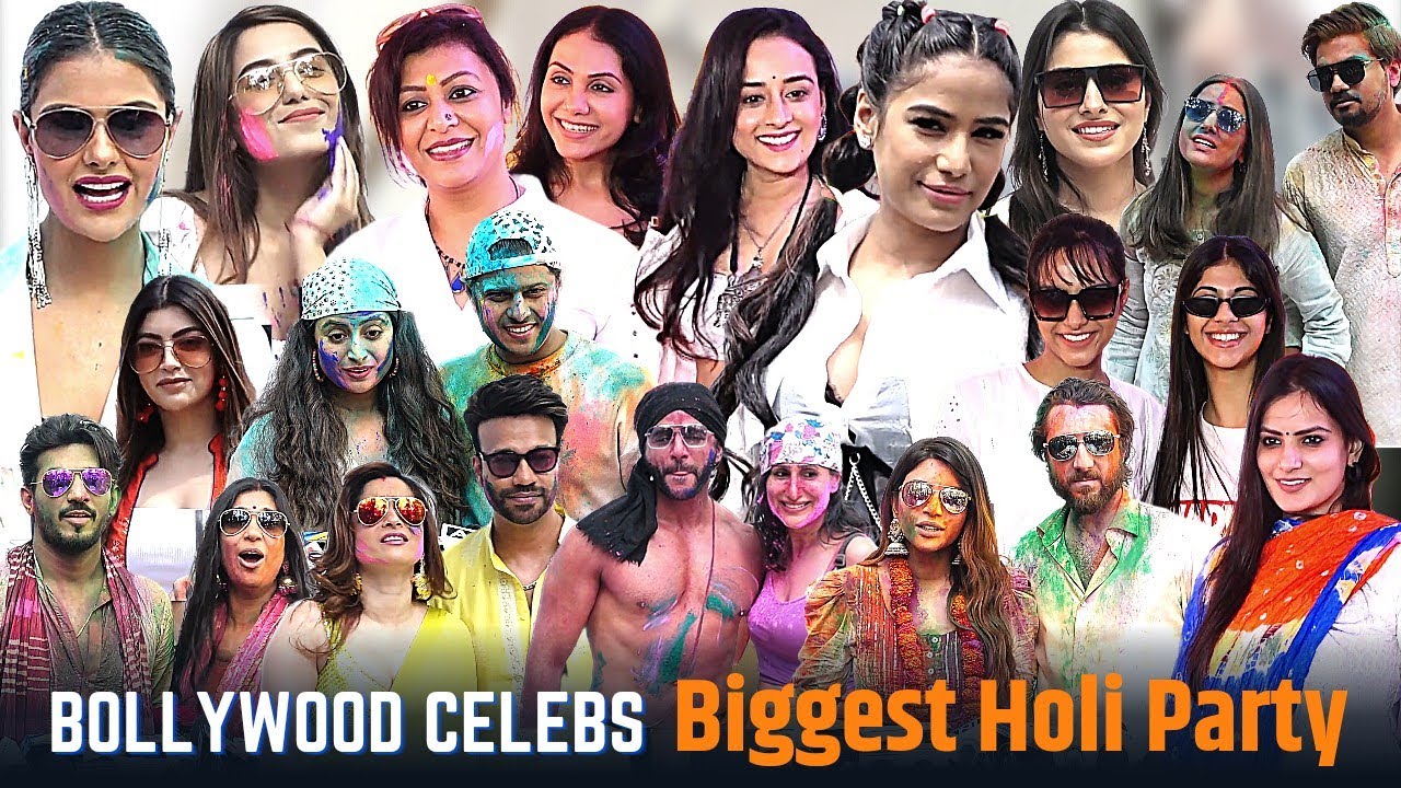 Bollywood Celebs Biggest Holi Party | Priyanka Choudhary | Poonam ...