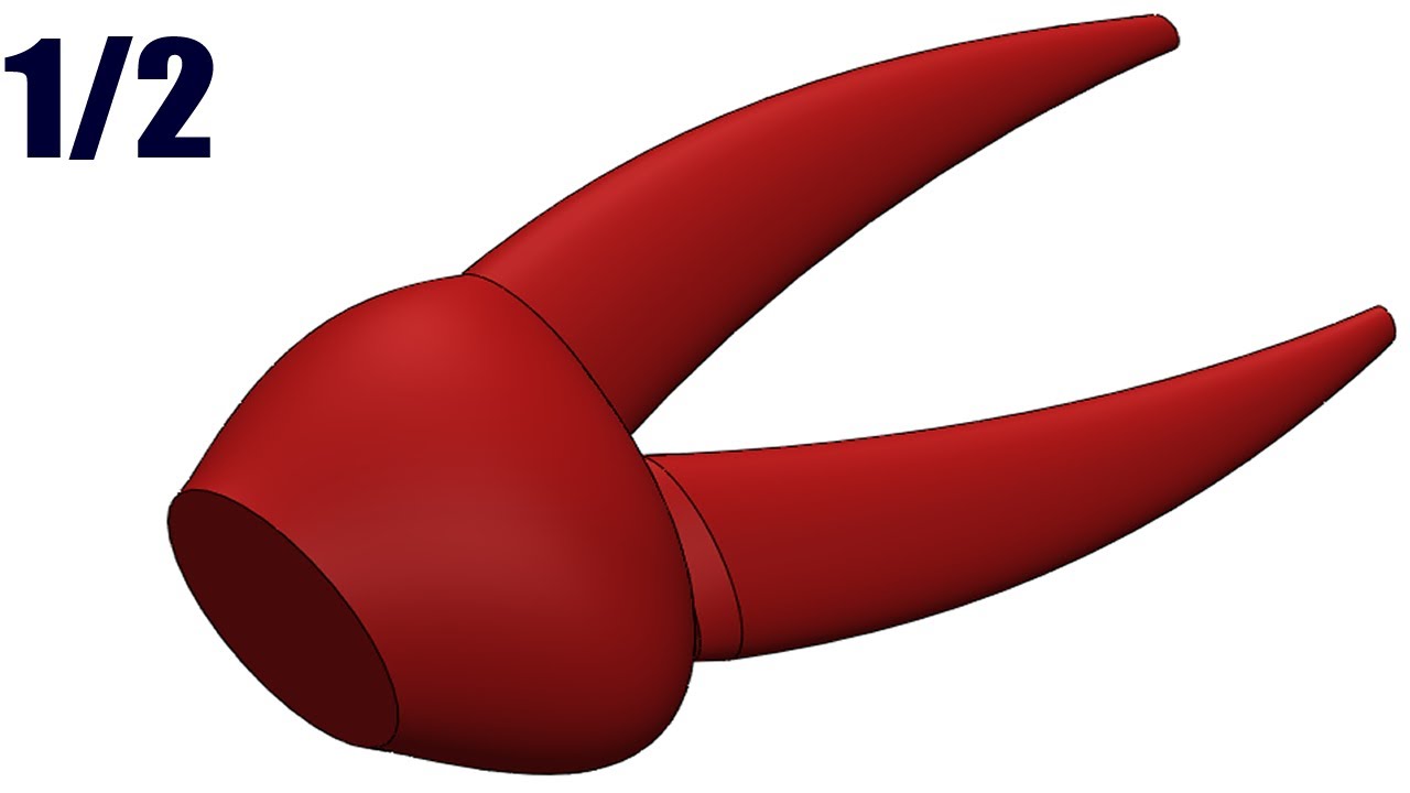 Solidworks ʥ Tutorial #126: Crabs Claw (2parts, assembly) pt1 - YouTube