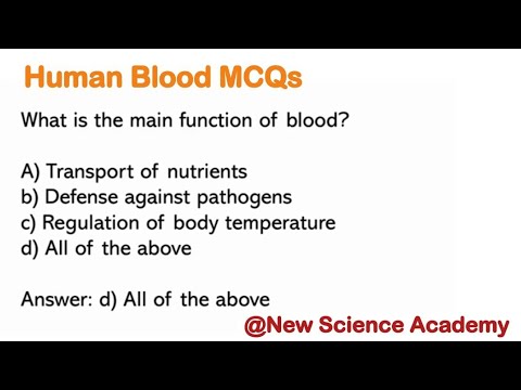 Human Blood Mcqs and short answer Questions || Most important Human ...