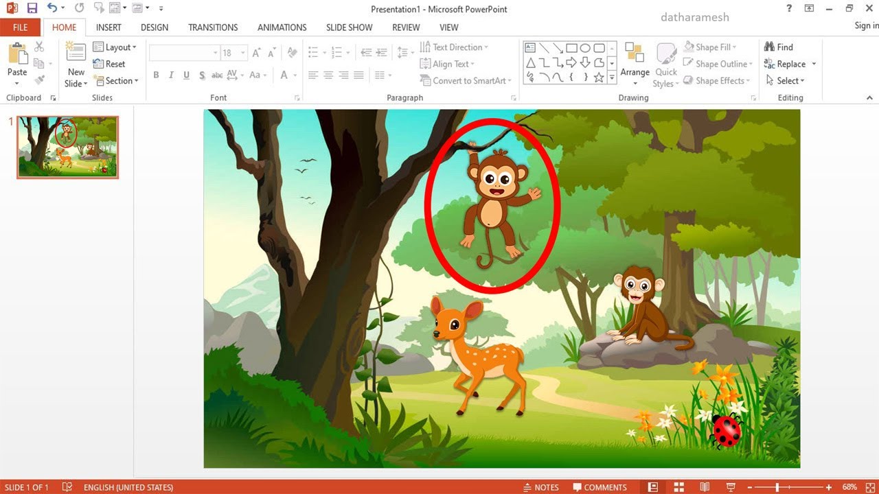 How to Focus an Object With Circle On Image In PowerPoint - YouTube