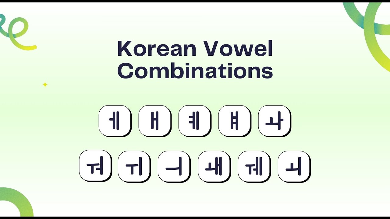 Hangeul 2: Korean Vowel Combinations: How Do You Pronounce Them? - YouTube