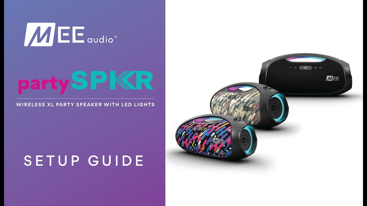 Setup Guide: MEE audio partySPKR Bluetooth Speaker with LED Lights ...