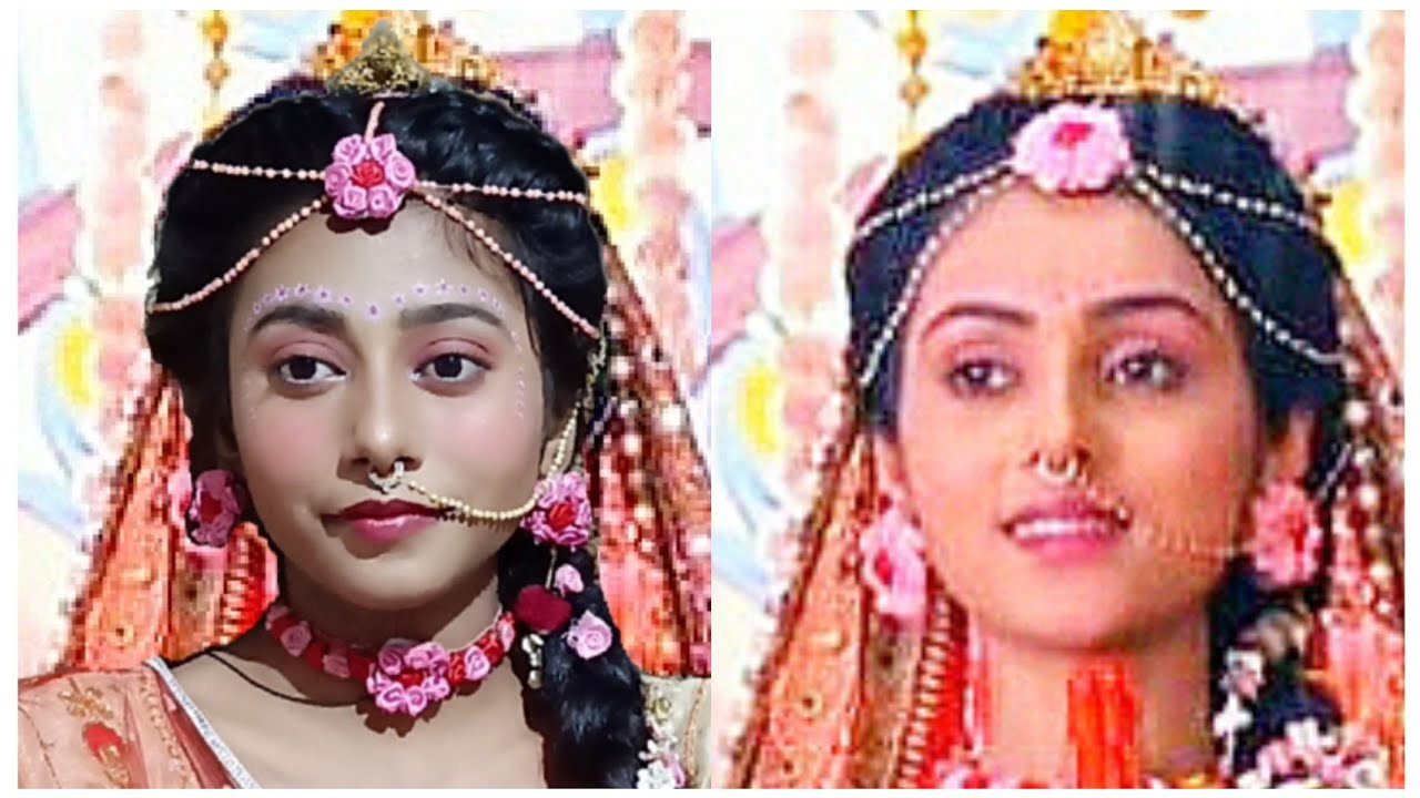 #JanmastamiSpecial Radha inspired makeup look Radha Rani look.,# ...