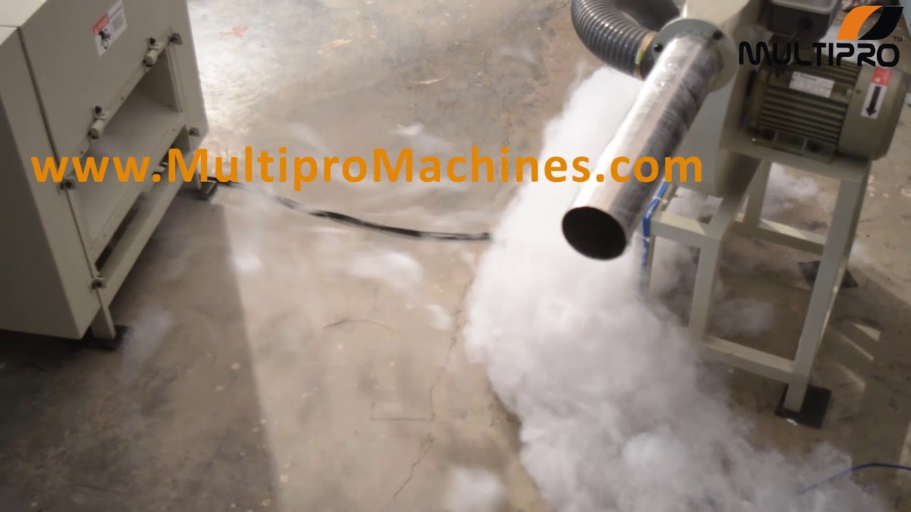 Multipro Polyester Fiber Opening Carding Machine India - YouTube