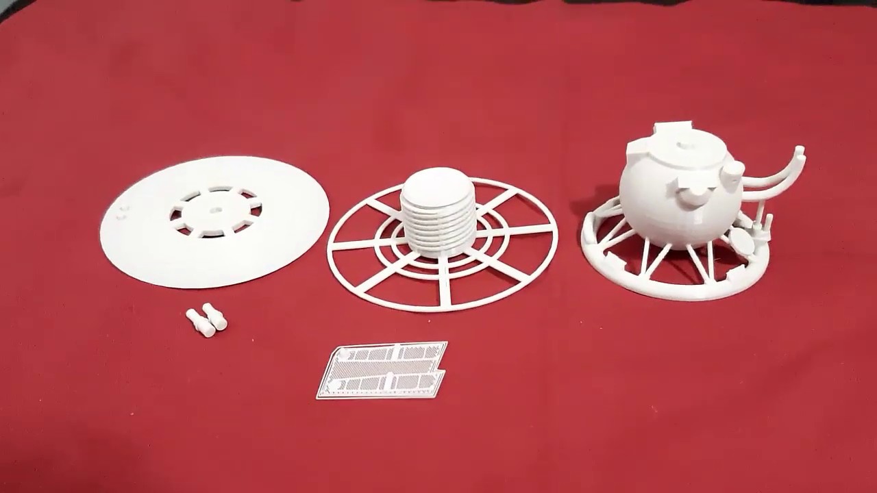 3D printed Venera lander model kit - YouTube