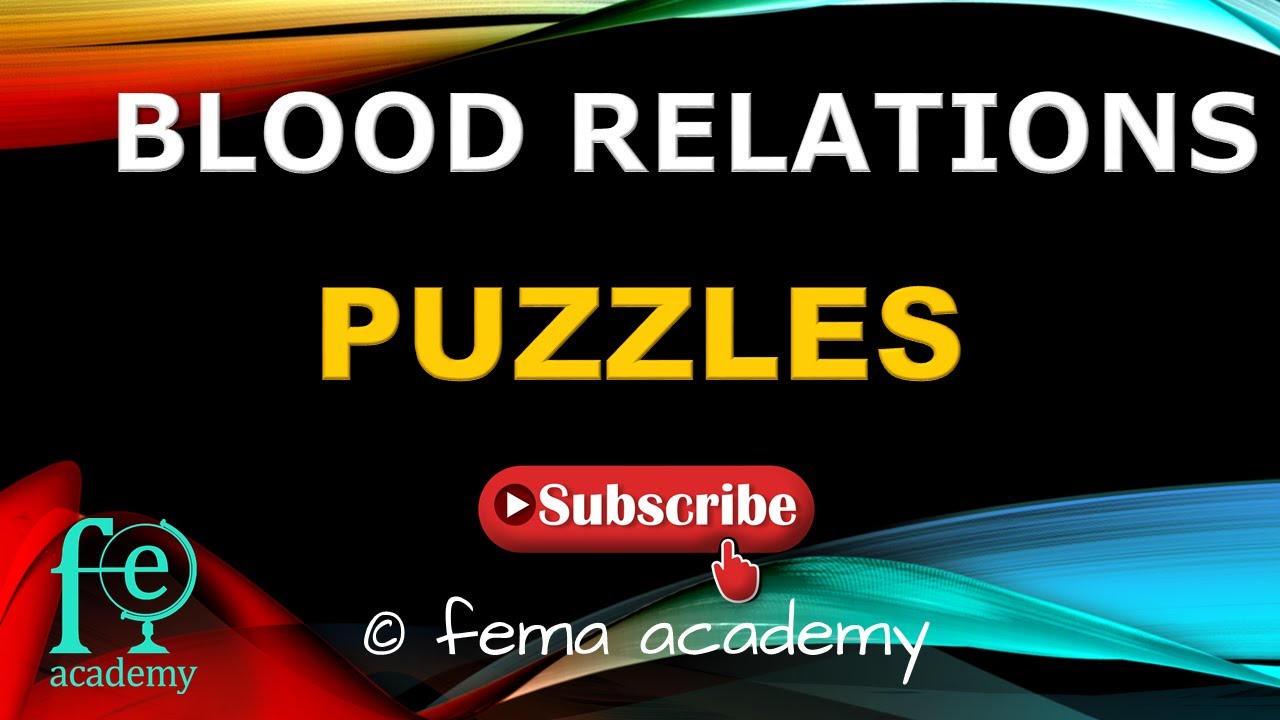LOGICAL REASONING | BLOOD RELATIONS | PUZZLES - YouTube