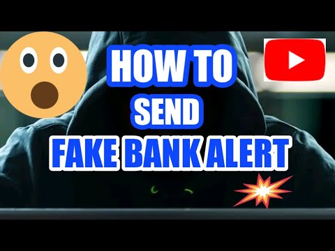 How to send fake bank alert - YouTube