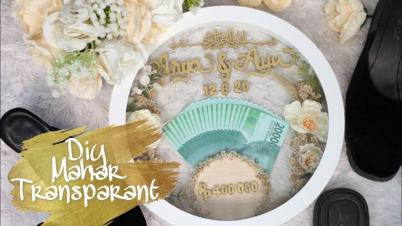 DIY mahar transparant rustic bulat - YouTube
