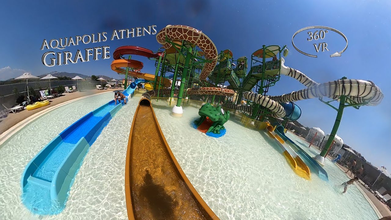Aquapolis Athens Giraffe (Bodyslide) 360° VR POV Onride - YouTube
