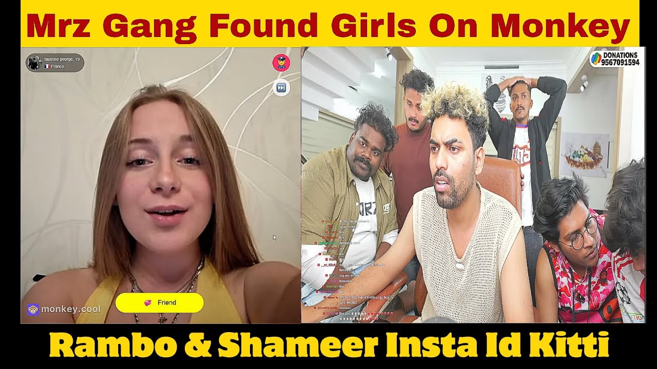 Mrz Gang Found Mallu Girls On Monkey | Shameer & Rambo Insta Id Kitti ...