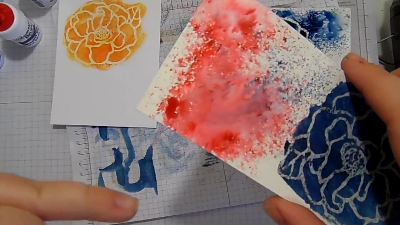 Techniques | A first look at Brusho from Stampin' Up! - YouTube