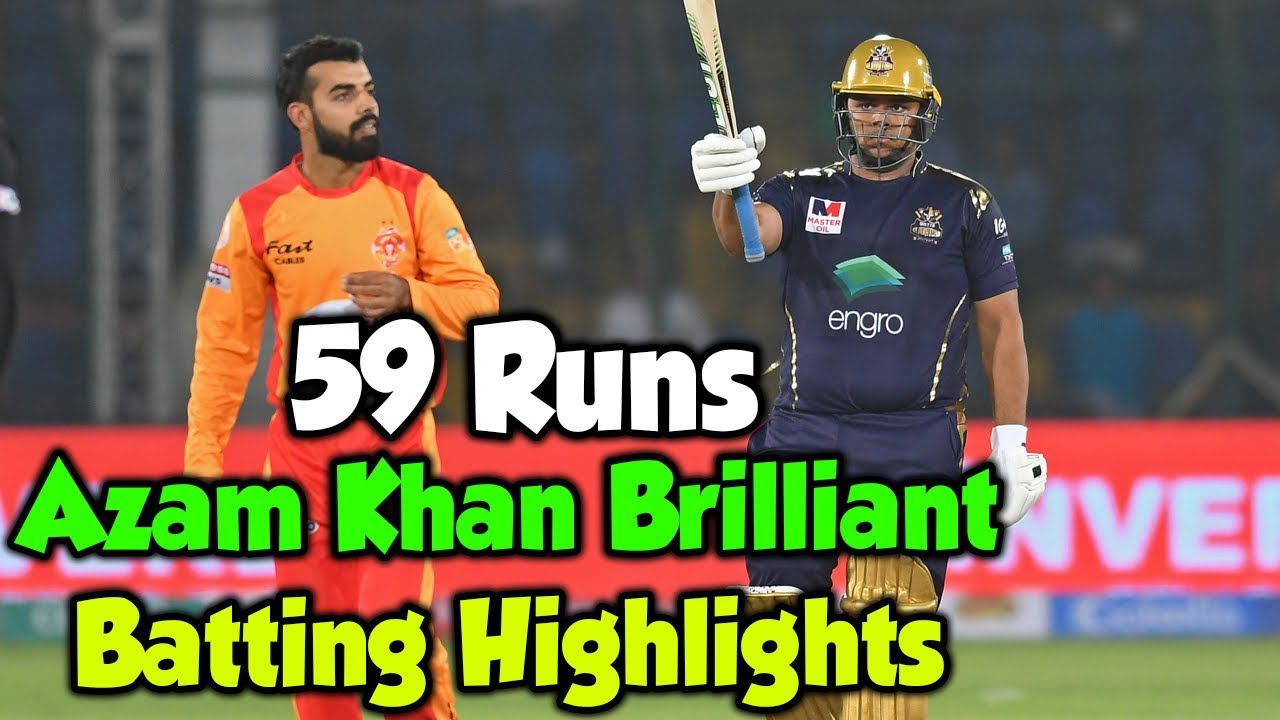 Azam Khan Brilliant Batting Highlights | HBL PSL 2020|MB2 - YouTube