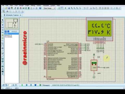 PIC18F4550 Interfacing with LM35 sensor and Nokia 5110 LCD - YouTube