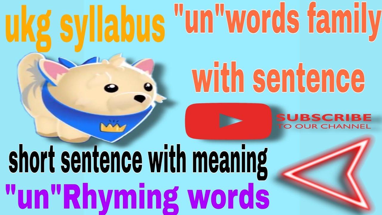 "un"family words with sentence/ un words with sentence/sentences of"un ...