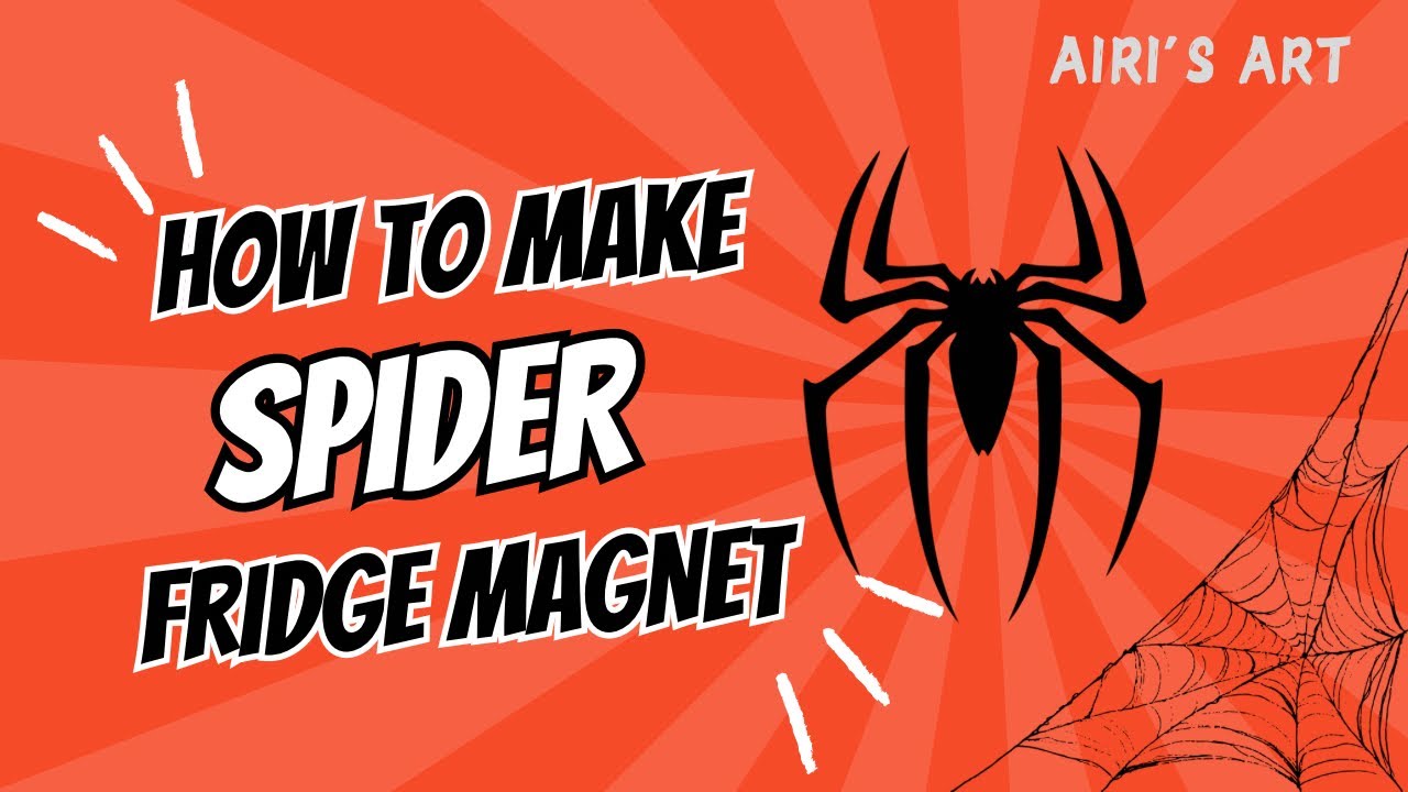 How to make Spider fridge magnet - YouTube