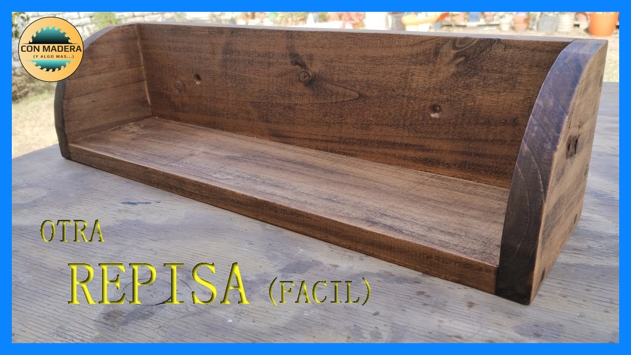 Repisa de madera facil - Solo cortes con caladora - YouTube