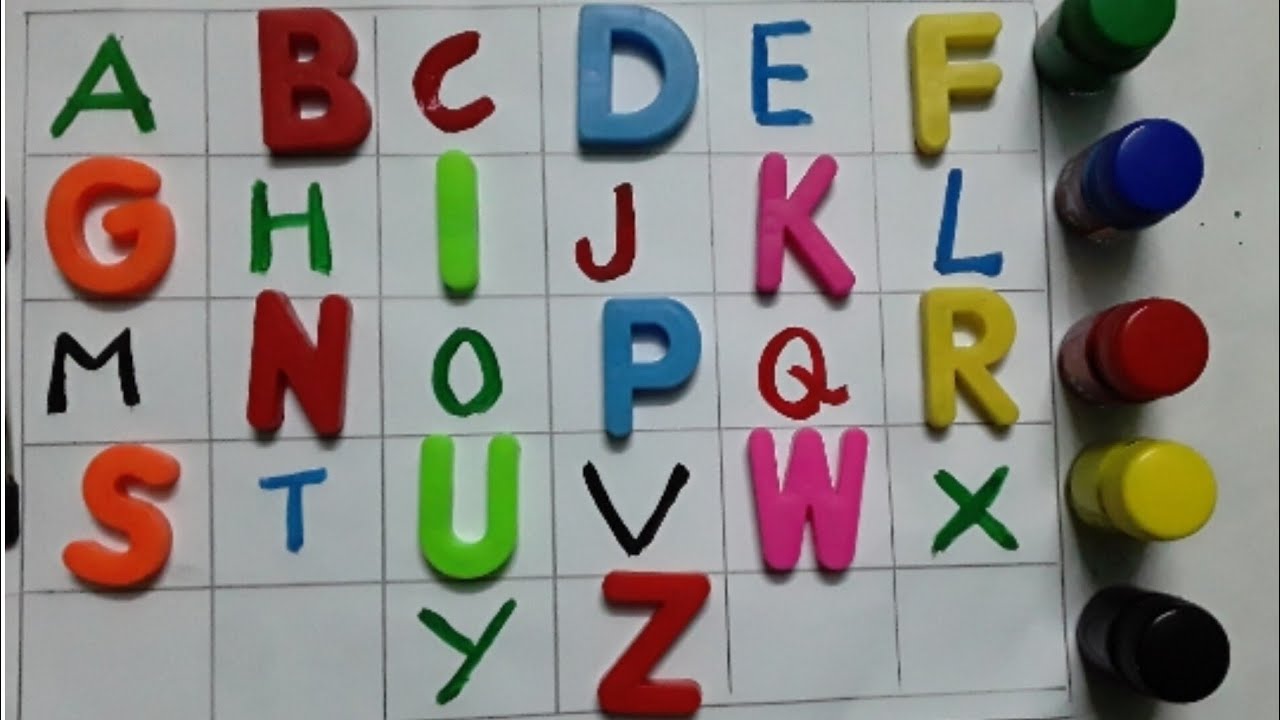 English alphabet ABC letters kuttys study class - YouTube