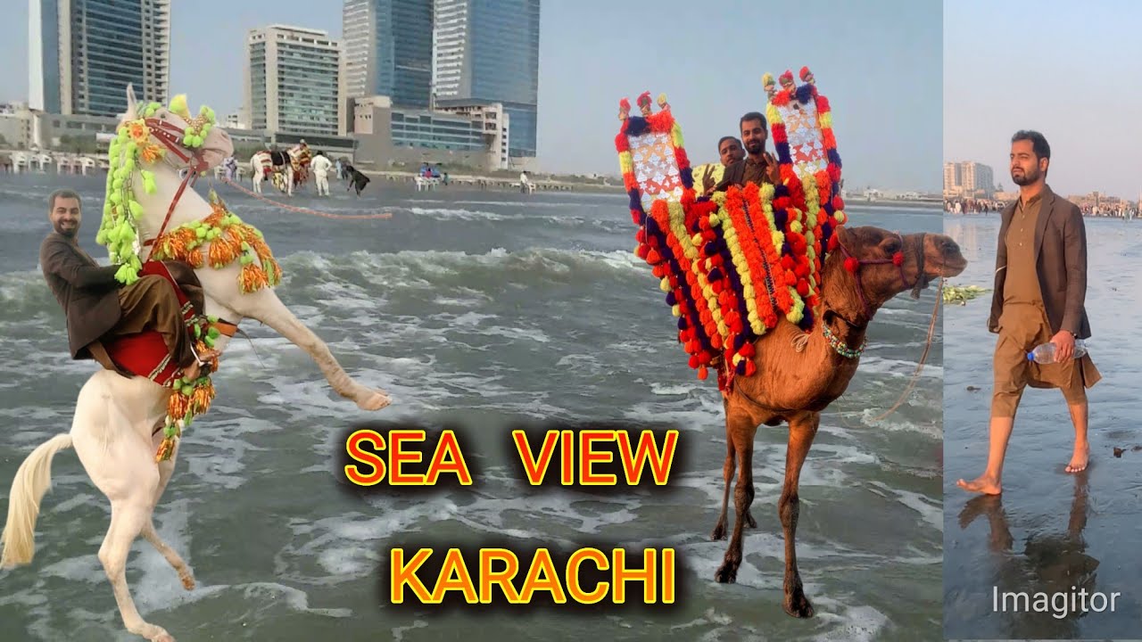 Karachi Sea View Beach | Clifton Beach | Sea View Vlog | Karachi ...