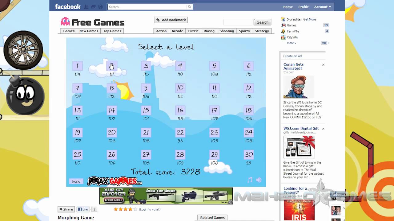 Morphing Facebook Game Walkthrough - 2 - YouTube