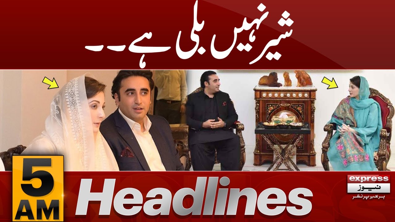It is not a Lion but a cat | PPP VS PMLN | News Headlines 5 AM | 04 Feb ...