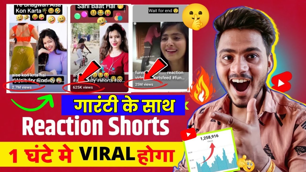 reaction short video viral kaise kare | reaction video viral kaise kare ...
