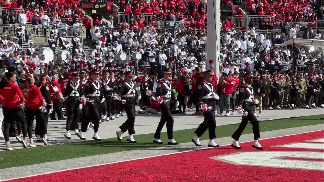 🏈 Buckeye Battle Cry - Ohio State Marching Band takes the field pre-game vs Penn State Football ...