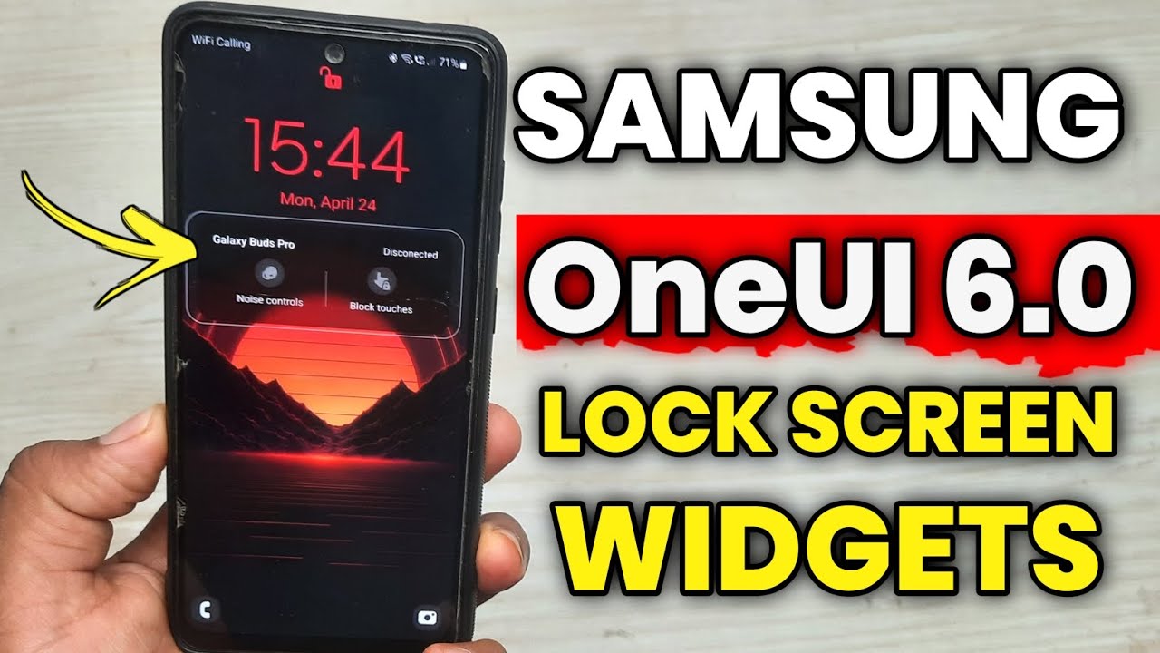 Samsung OneUI 6.0 : Lock Screen Widgets | A52 A52s A53 A71 A51 M52 F62 ...
