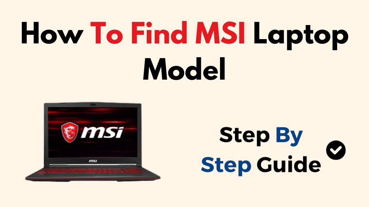 How To Find MSI Laptop Model - YouTube