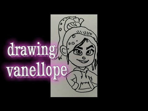 how to draw Vanellope von Schweetz from wreck it ralph - YouTube