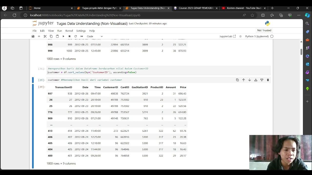 Penjelasan Tugas Python Data Understanding (Non-Visualisasi), Informatika Universitas Nurdin ...
