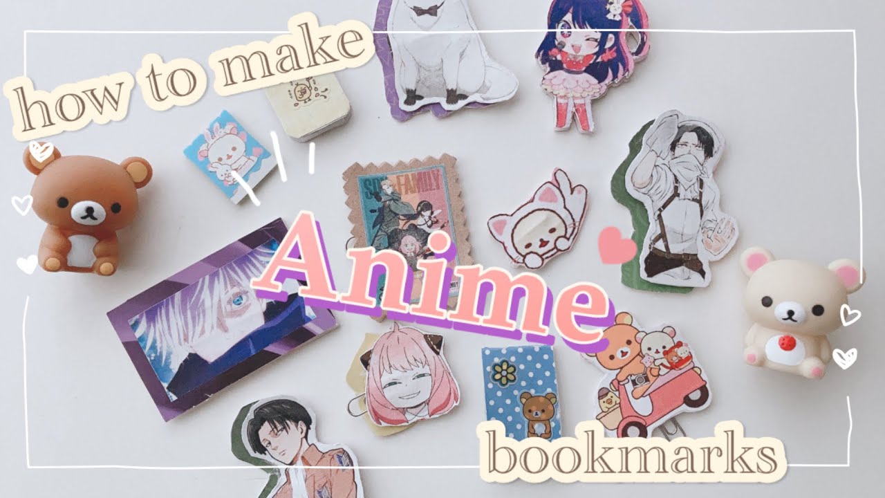 [Simple and cute 🌺] How to make anime bookmarks 🔖♬♡! - YouTube