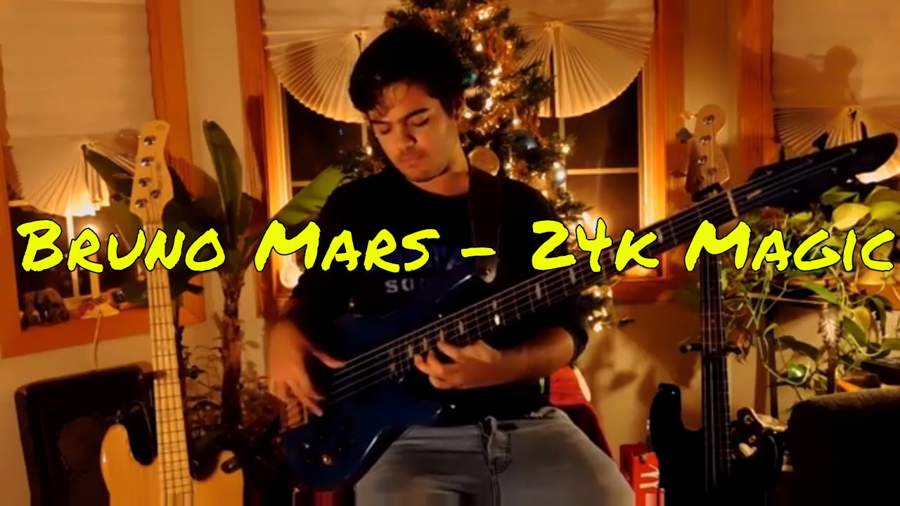 Bruno Mars - 24k Magic [Bass Cover] - GiancarloYanesBass - YouTube