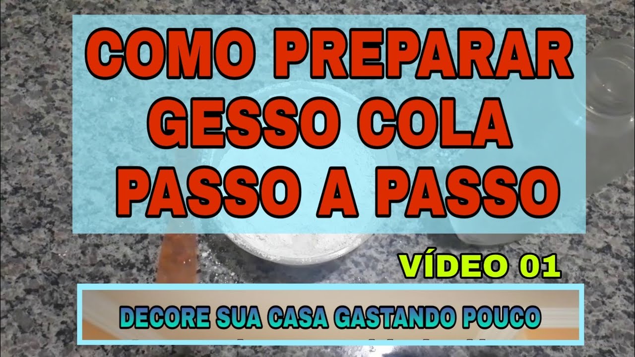 Como preparar gesso cola - YouTube