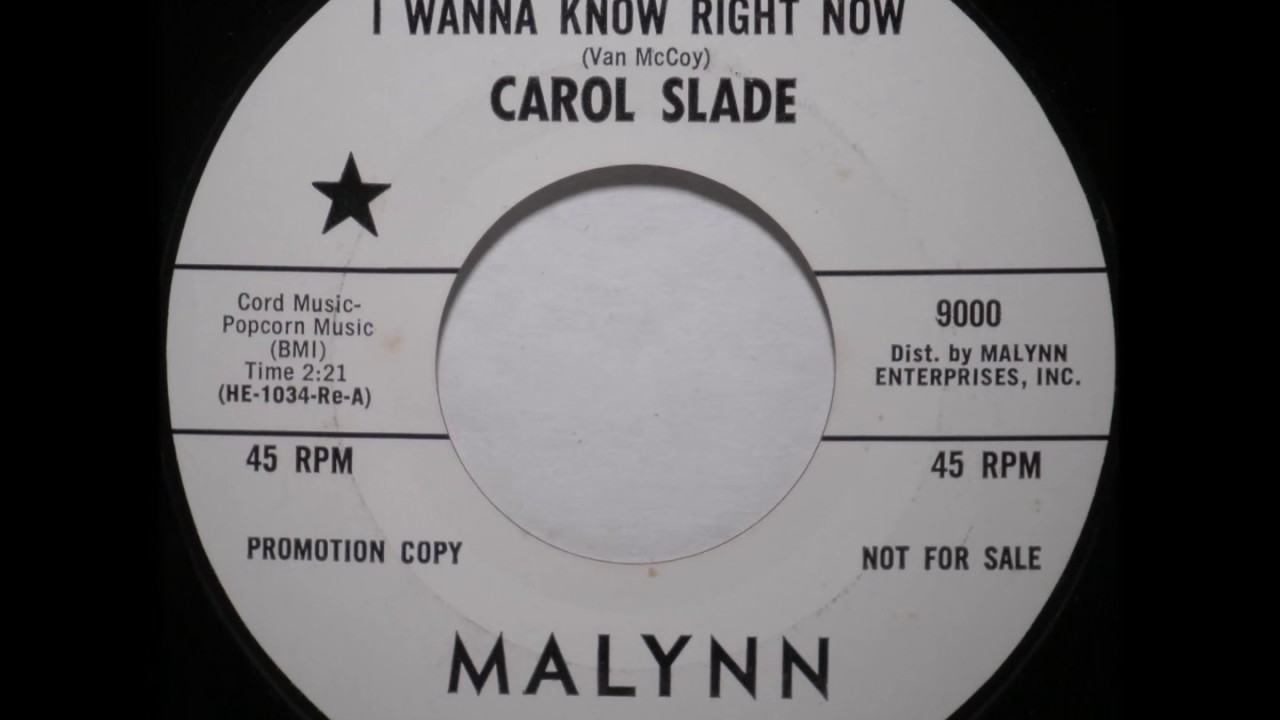 Carol Slade "I Saw You" / "I Wanna Know Right Now" - YouTube