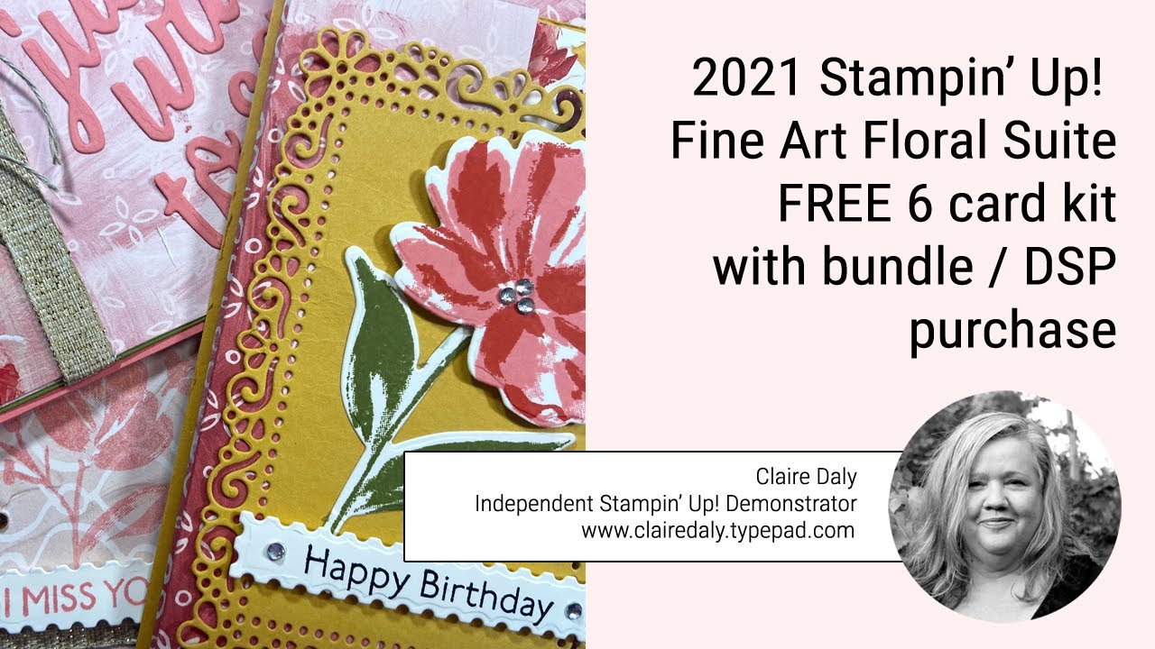 Stampin Up Art Gallery Bundle / Fine Art Floral Suite. - YouTube