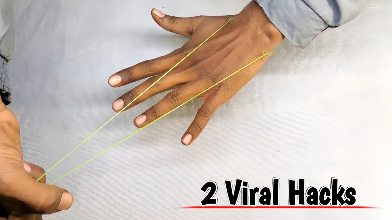 2 viral rubber band hacks. that will blow your mind - YouTube