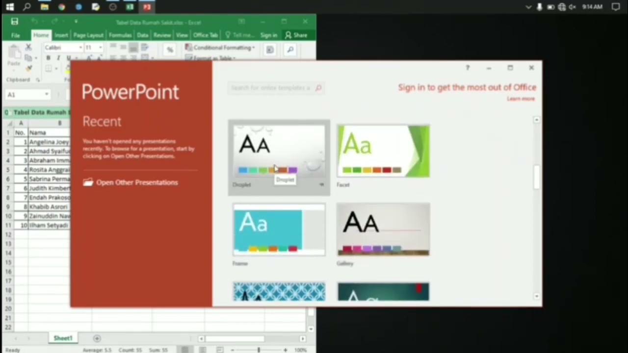 memberi tutorial melakukan OLE (Object linking & embedding) Excel dan power point. - YouTube