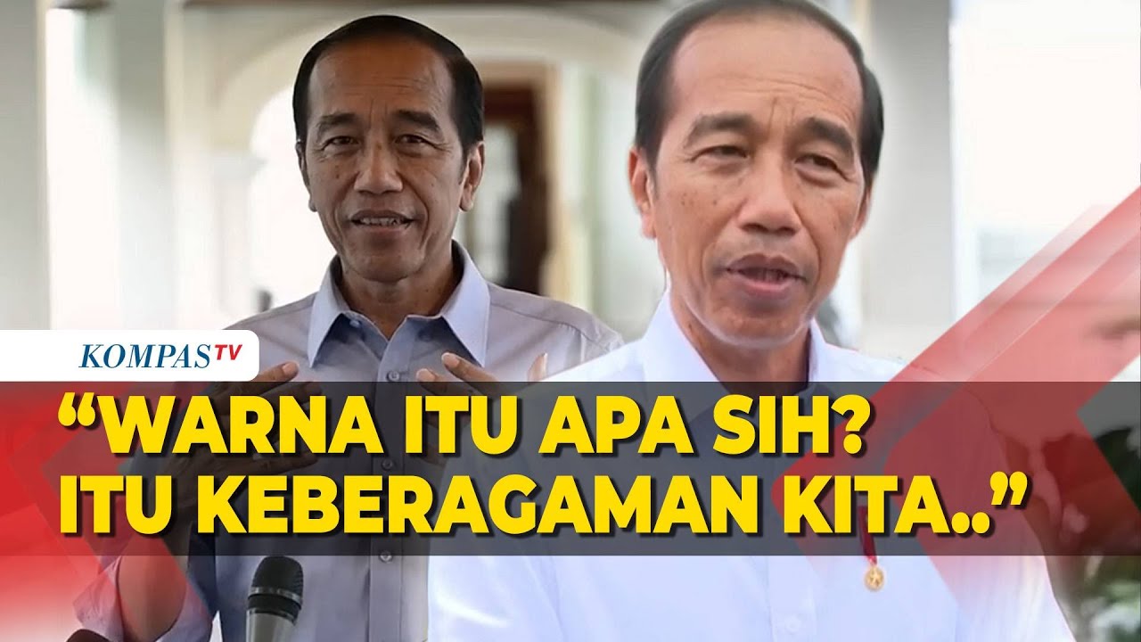 Gunakan Baju Biru Khas Prabowo, Begini Penjelasan Presiden Jokowi - YouTube