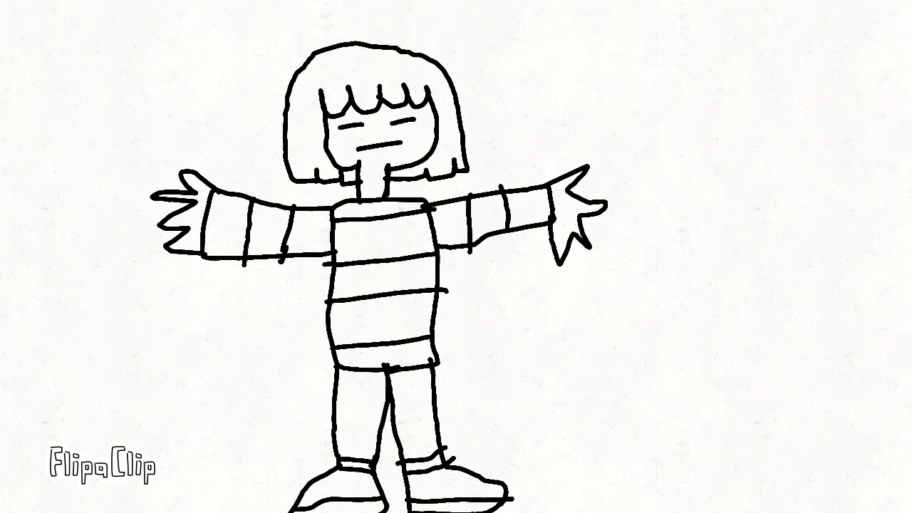 T-posing frisk undertale - YouTube