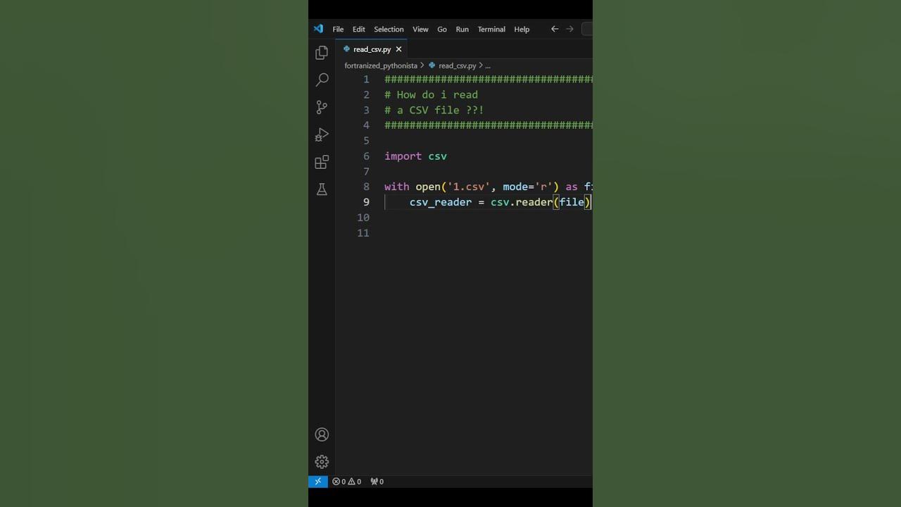 How do i read a CSV file #python - YouTube